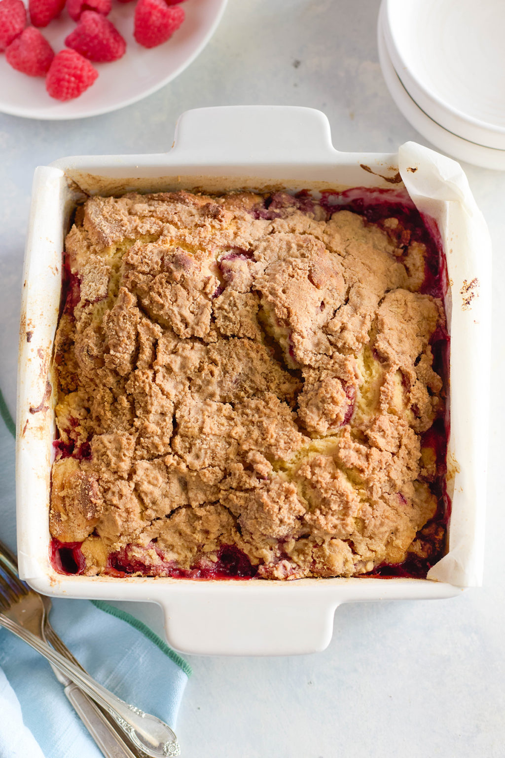 Easiest Raspberry Buckle Cake Recipe | Good Life Eats®