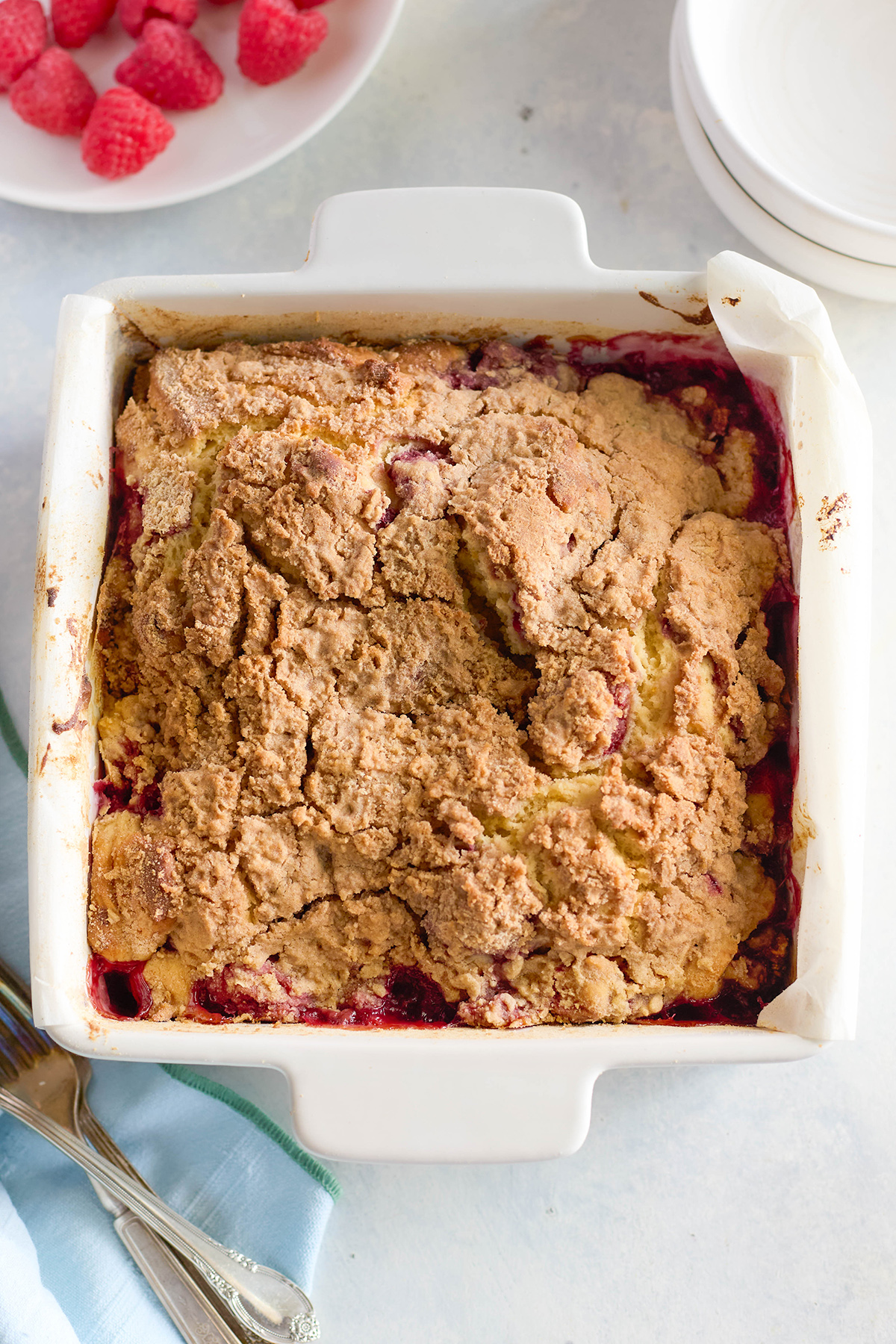Easiest Raspberry Buckle Cake Recipe | Good Life Eats®