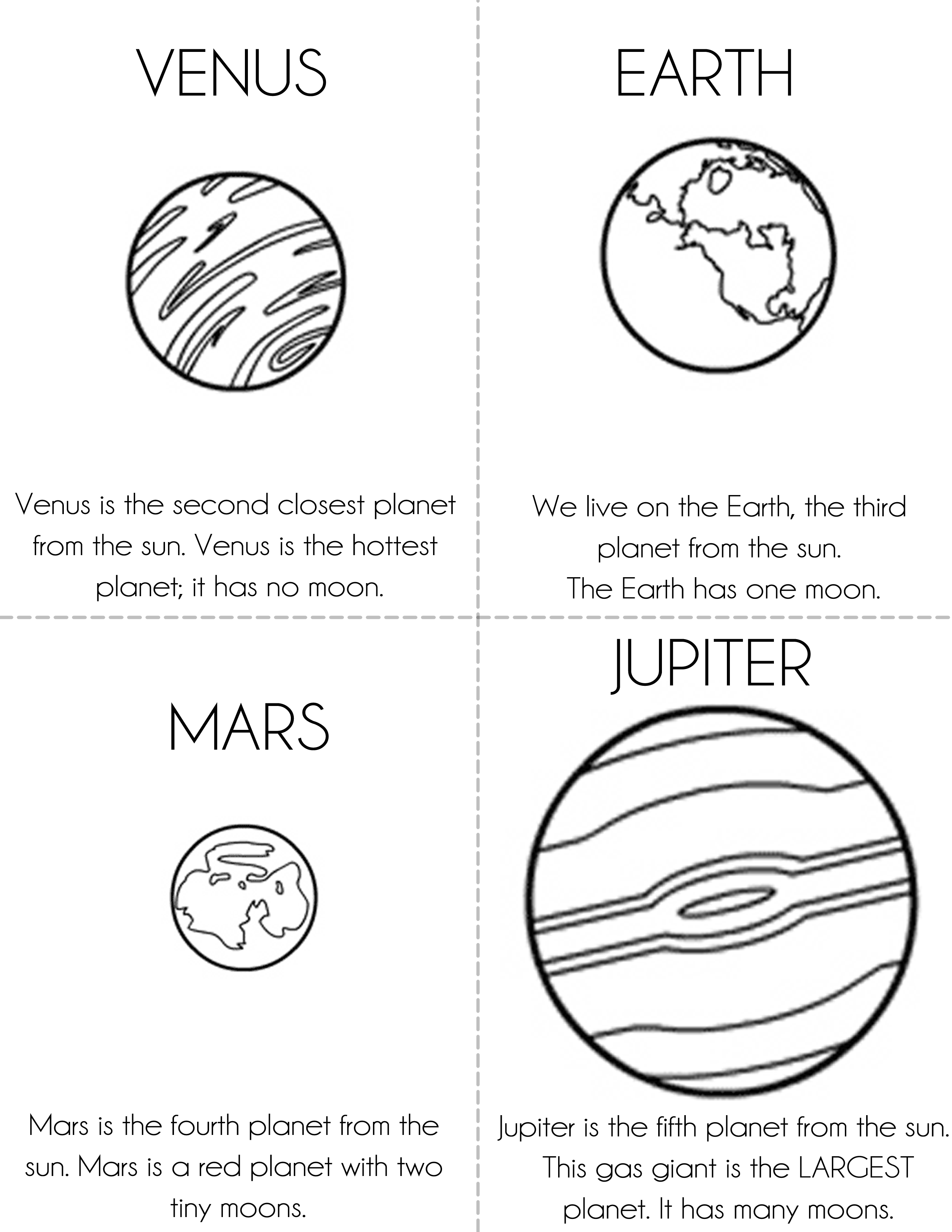 Free Printable Solar System Booklet