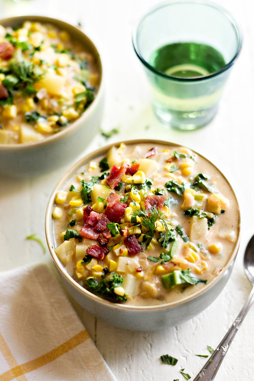 Creamy Roasted Corn Chowder with Bacon | Good Life Eats®