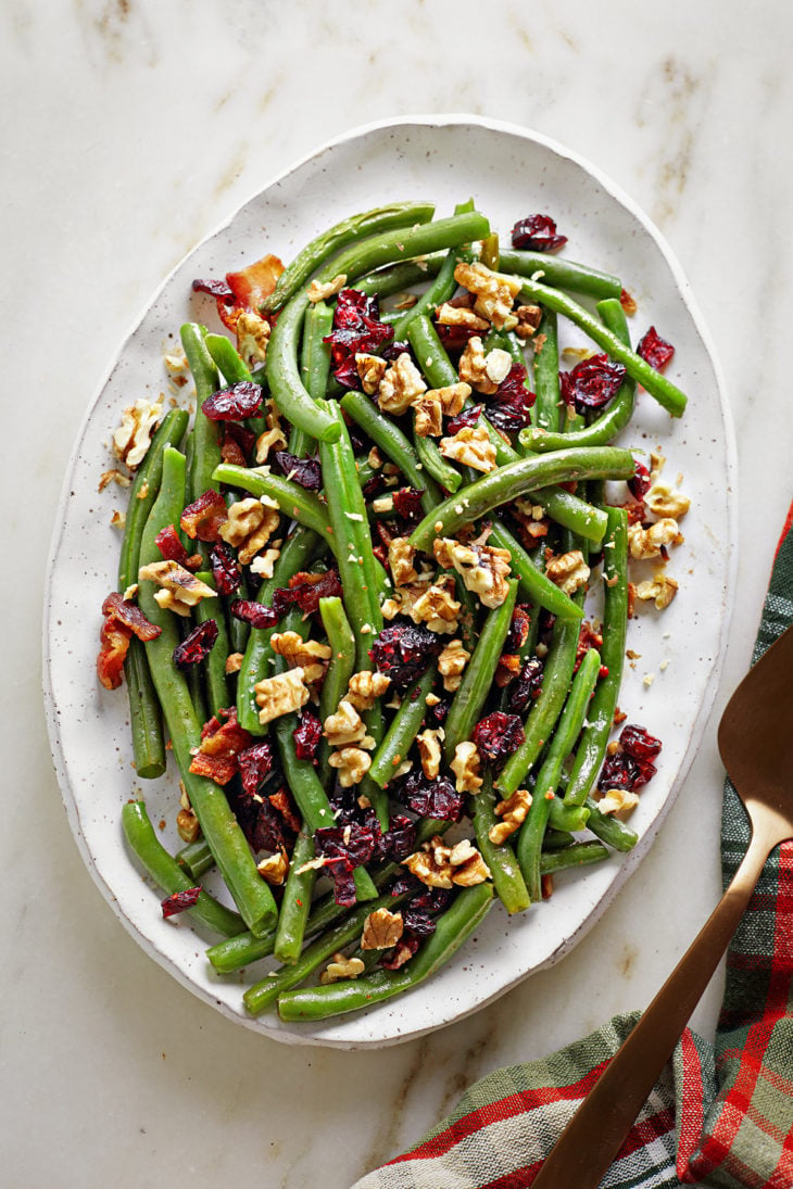 Cranberry Bacon Green Beans | Good Life Eats®