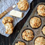 Beer Batter Muffins with Caramelized Onions and Parmesan | Good Life Eats