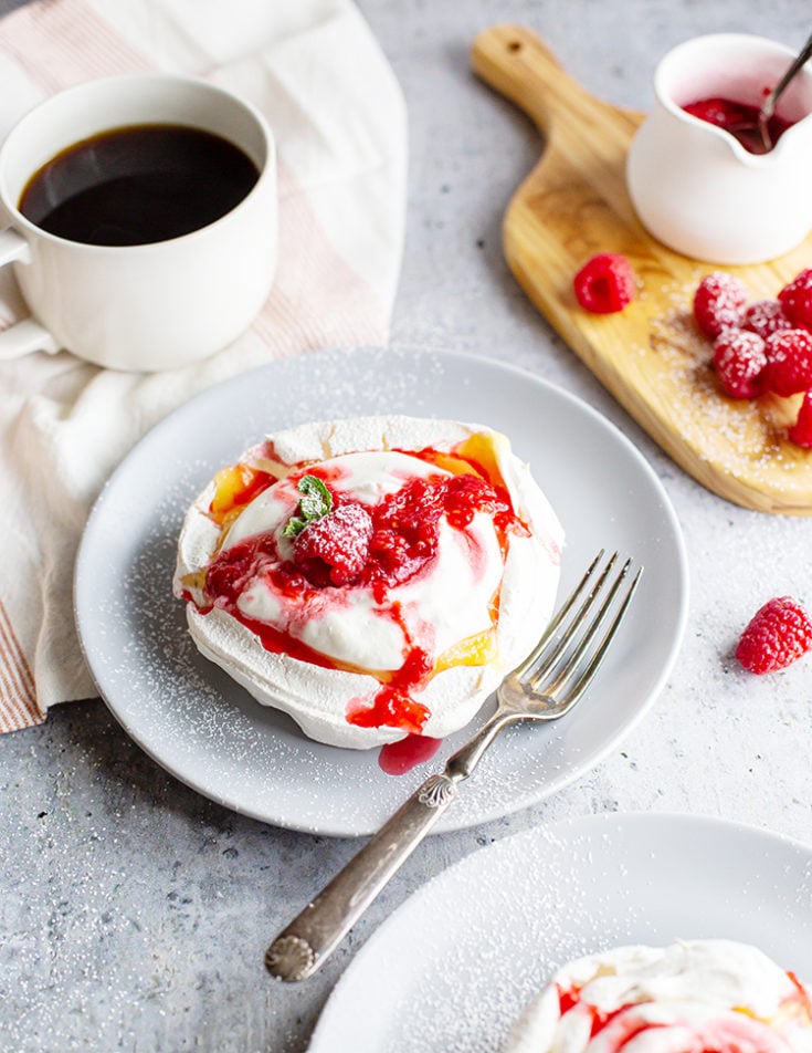 Lemon Curd Pavlova Recipe with Fresh Raspberries | Good Life Eats®