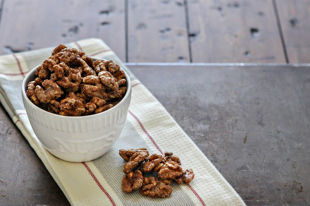 Cinnamon Vanilla Glazed Walnuts (Candied Walnuts) | Good Life Eats
