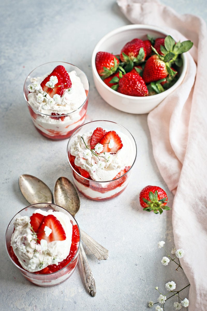 Simple Strawberries and Cream Recipe | Good Life Eats