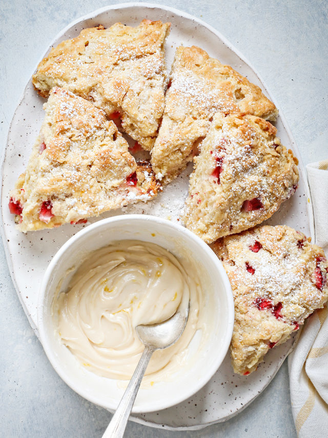 The Perfect Spring Treat: Easy Strawberry Scones & Meyer Lemon Glaze ...