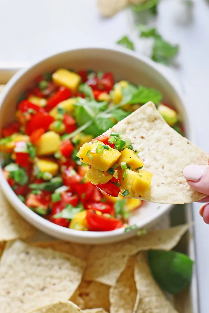 Recipe for Fresh Tomato Mango Salsa (So Easy!) | Good Life Eats