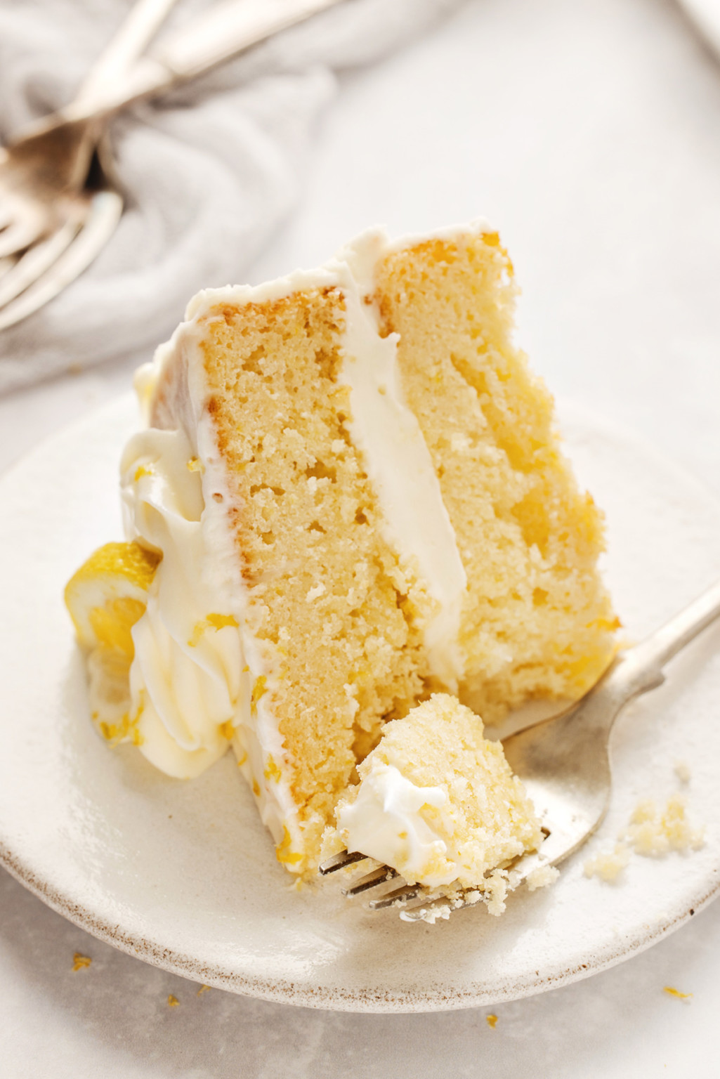 Lemon Layer Cake with Lemon Cream Cheese Frosting | Good Life Eats
