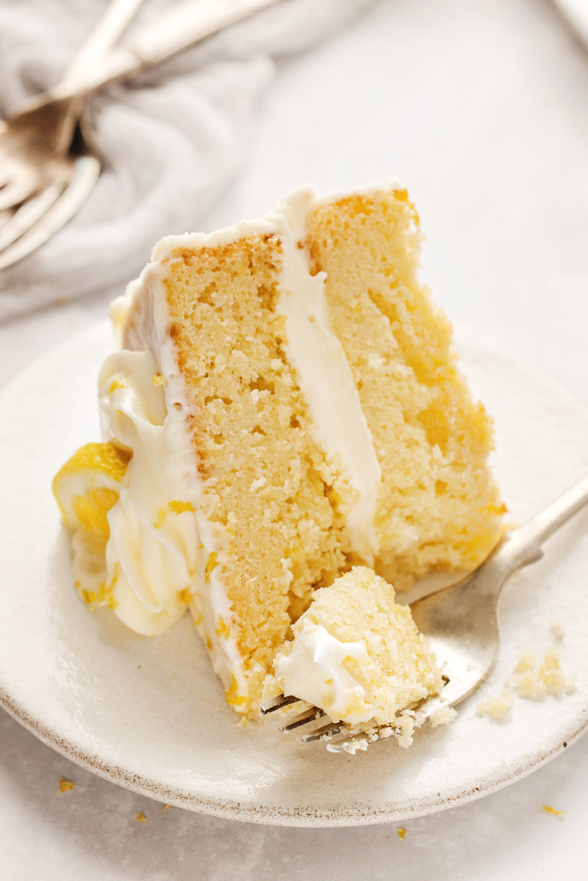 Lemon Layer Cake with Lemon Cream Cheese Frosting | Good Life Eats