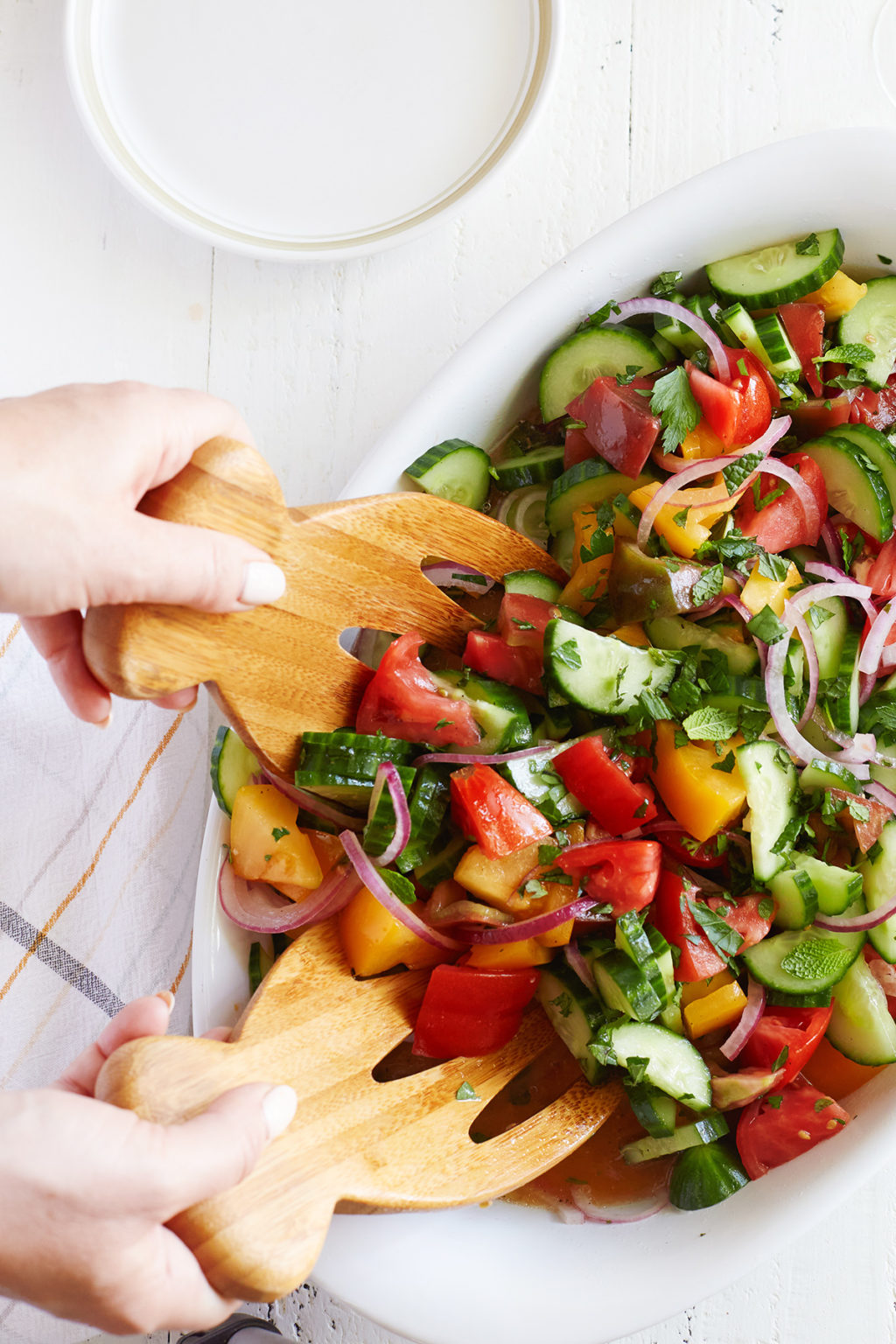 Cucumber Tomato Onion Salad | Good Life Eats®