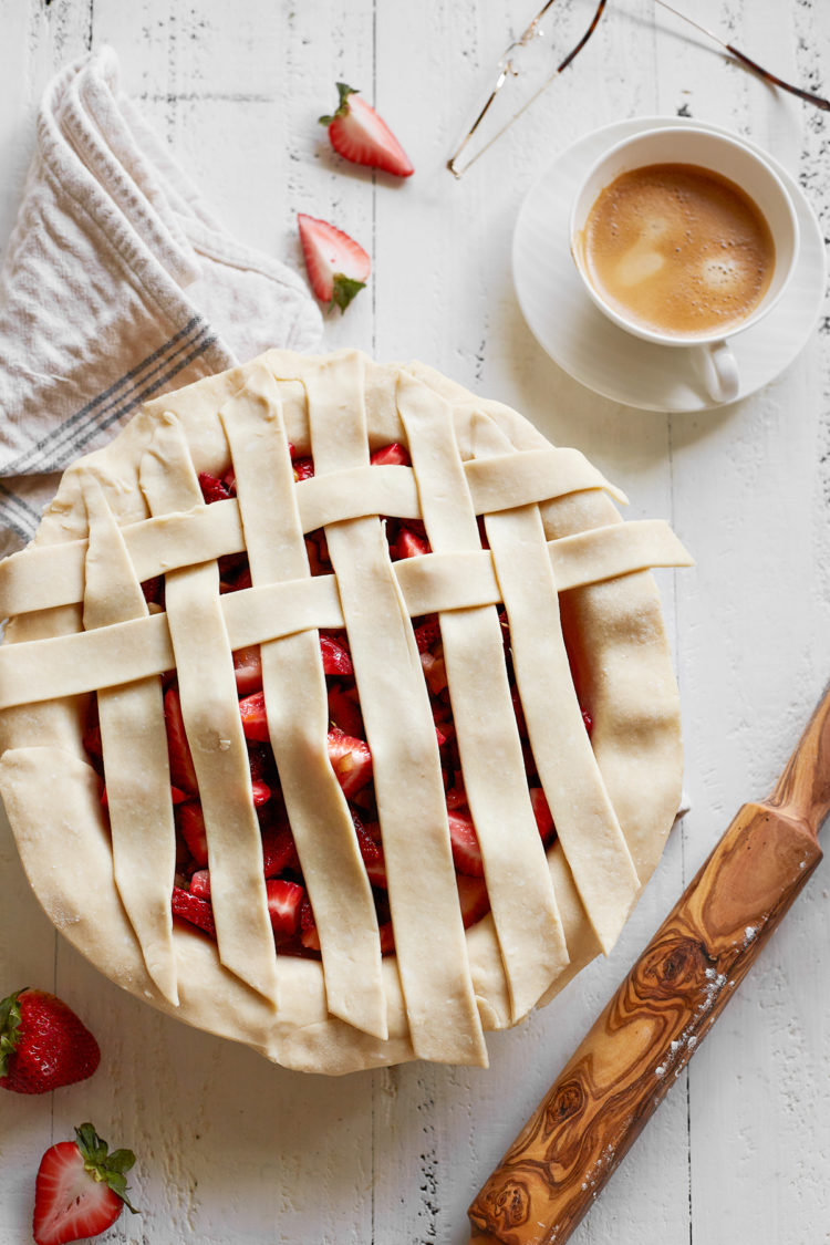 Easy Strawberry Rhubarb Lattice Pie Recipe | Good Life Eats