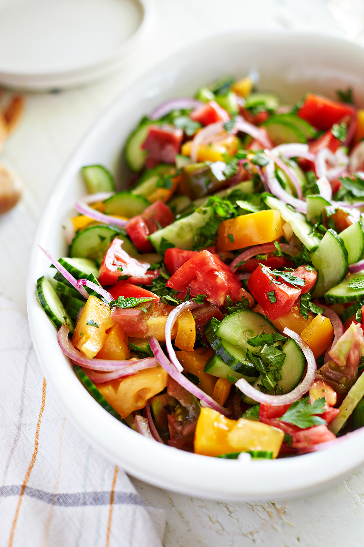 Cucumber Tomato Onion Salad | Good Life Eats®